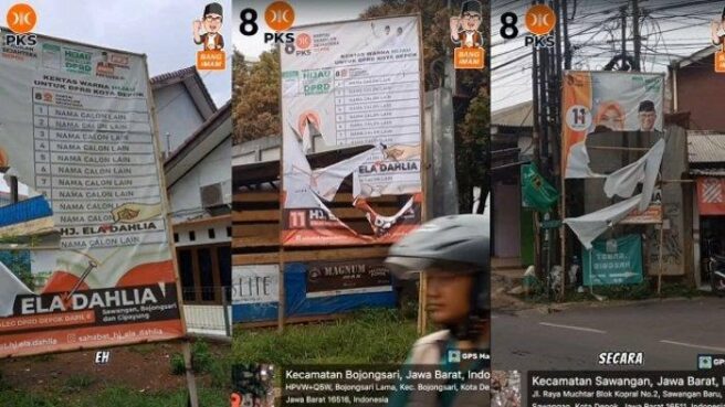 Pks Depok Minta Perusakan Baliho Calegnya Diusut Politik